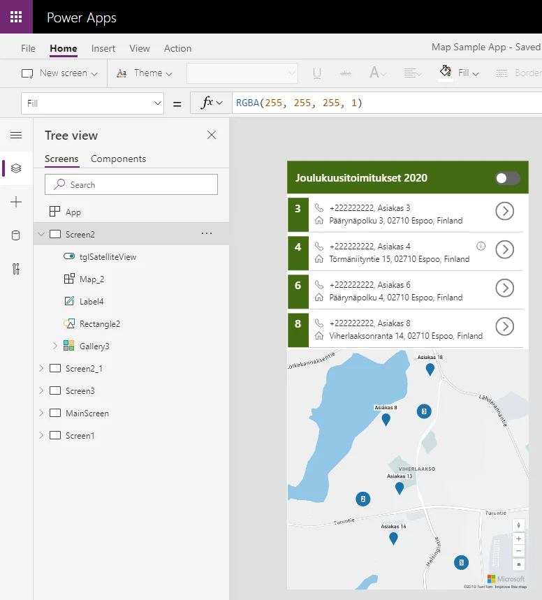 Power Apps Map component - Forward Forever