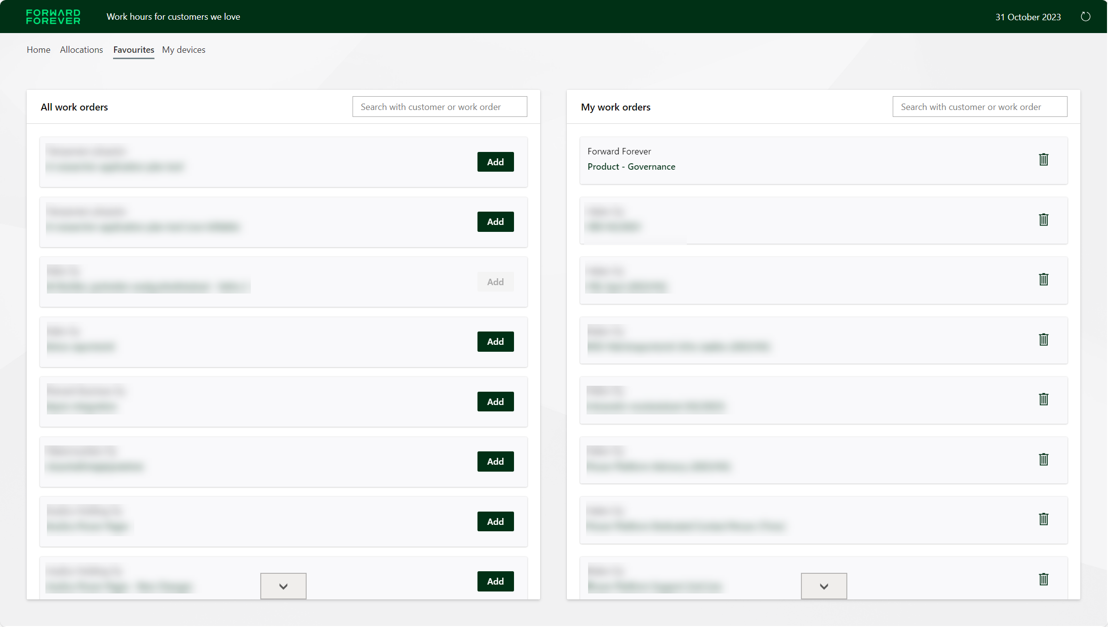 Hour Reporting - Forward Forever
