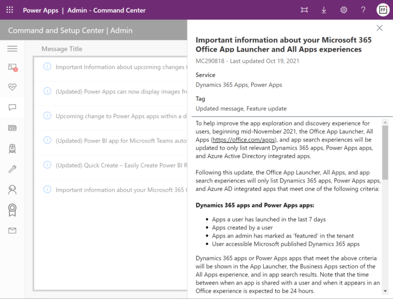 Where can I see a list of my Power Apps? - Forward Forever