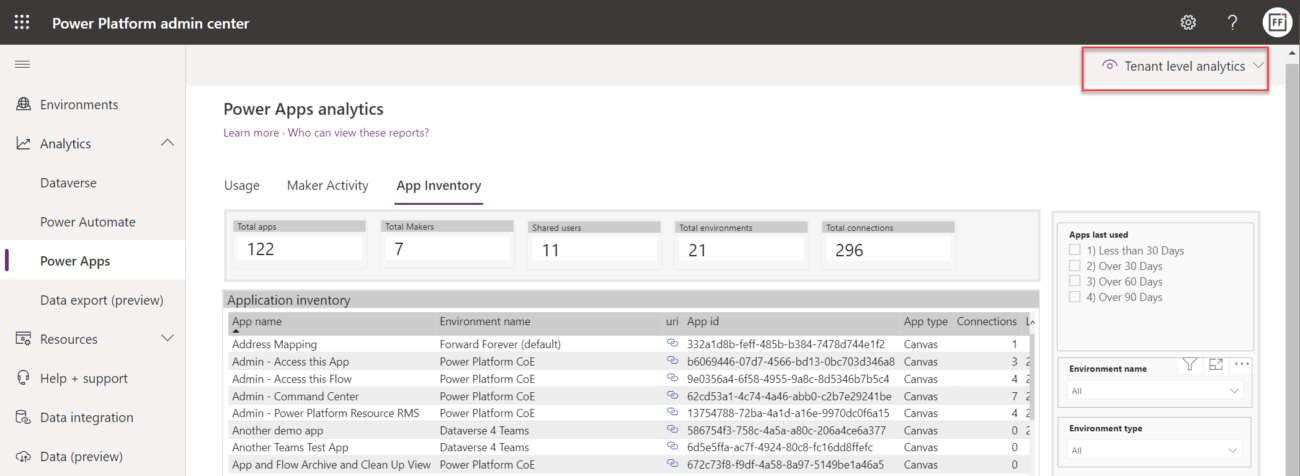 Where can I see a list of my Power Apps? - Forward Forever