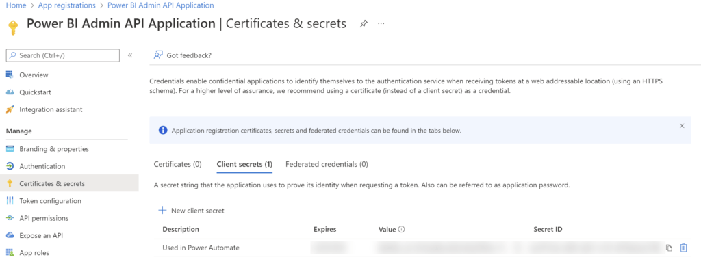 How to use a service principal in Power BI Admin REST APIs in Power ...