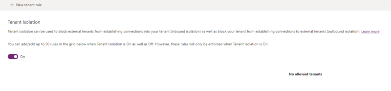 Power Platform Tenant Isolation Examples Of Outbound And Inbound