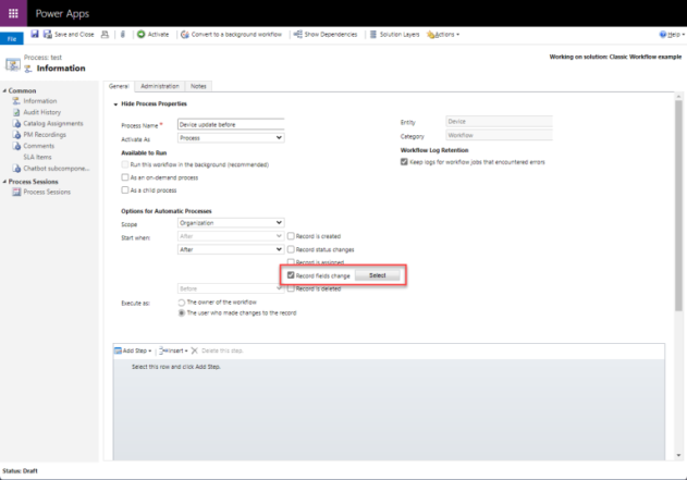 Accessing the “before” values of Dataverse rows, part 1: classic workflows - Forward Forever