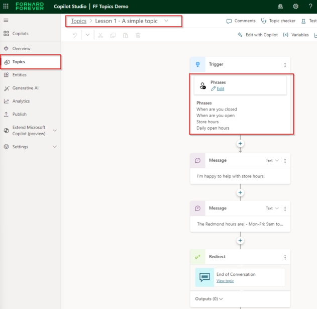 Build intelligent agents in Copilot Studio via generative actions, plugins and dynamic chaining ...