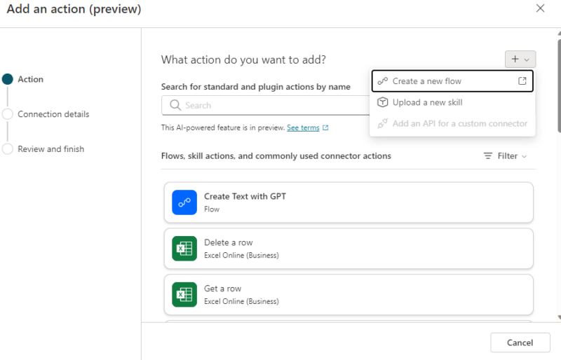 Build intelligent agents in Copilot Studio via generative actions, plugins and dynamic chaining ...