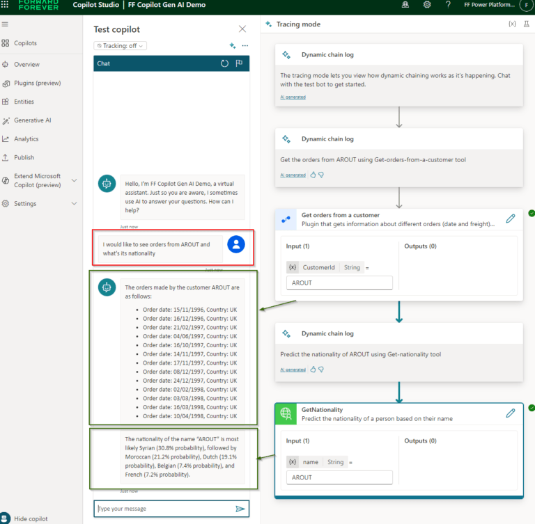 Build intelligent agents in Copilot Studio via generative actions, plugins and dynamic chaining ...