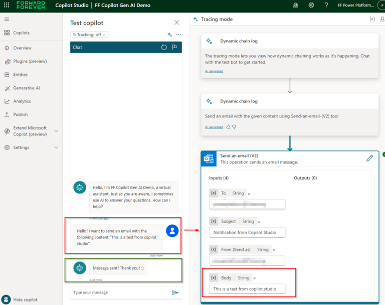 Build intelligent agents in Copilot Studio via generative actions, plugins and dynamic chaining ...